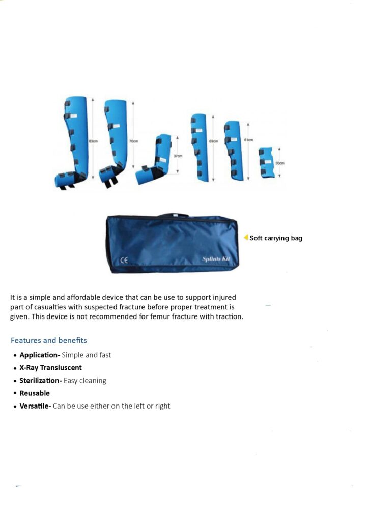 Splint Set with Carrying Case | Surgical Medical Supplies
