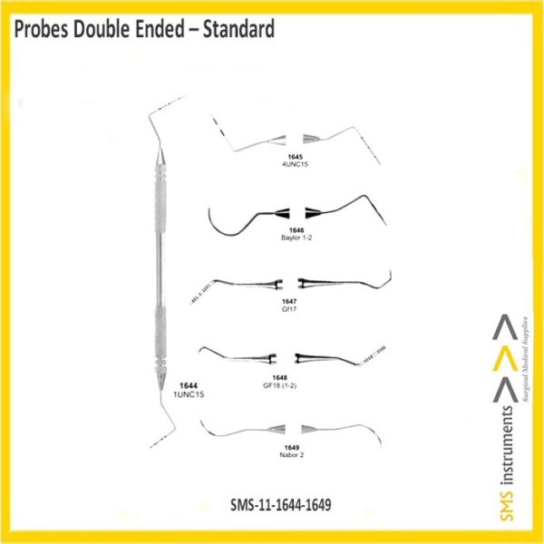 Probes Double Ended - Standard | SMS Dental Instruments