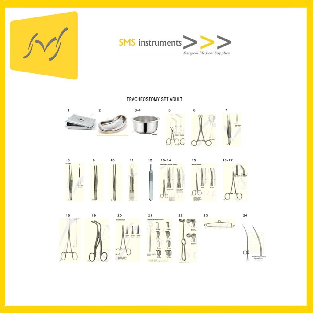 TRACHEOSTOMY SET ADULT | Surgical Instruments Set | Nazmed SMS Malaysia