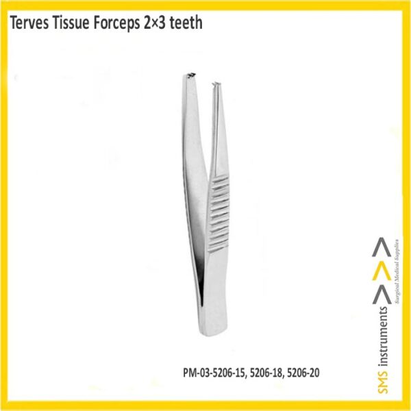 Terves Tissue Forceps 2x3 Teeth | Autopsy Postmortem | SMS Surgical ...